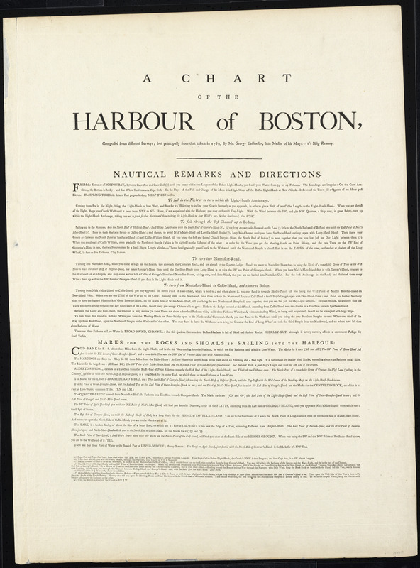 A chart of the harbour of Boston - American Revolutionary Geographies ...