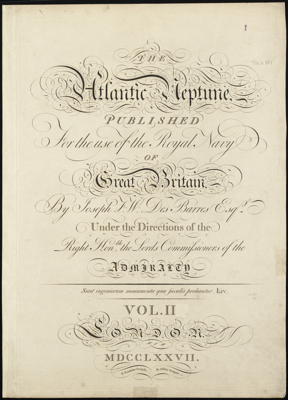 Atlantic Neptune [front matter] - American Revolutionary Geographies Online