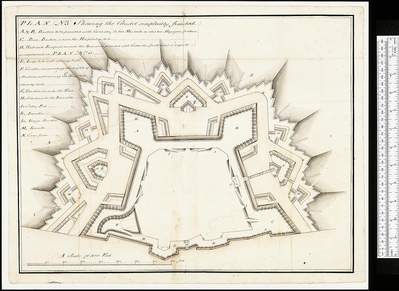 Map of Quebec City with plans of the citadel by Captain Samuel Holland ...